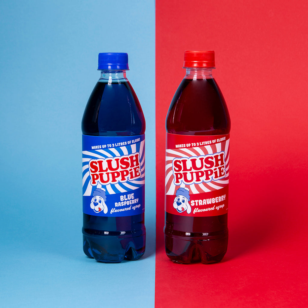 Slush Puppie - Twin Pack Syrups Blue Raspberry and Strawberry 500ml ...