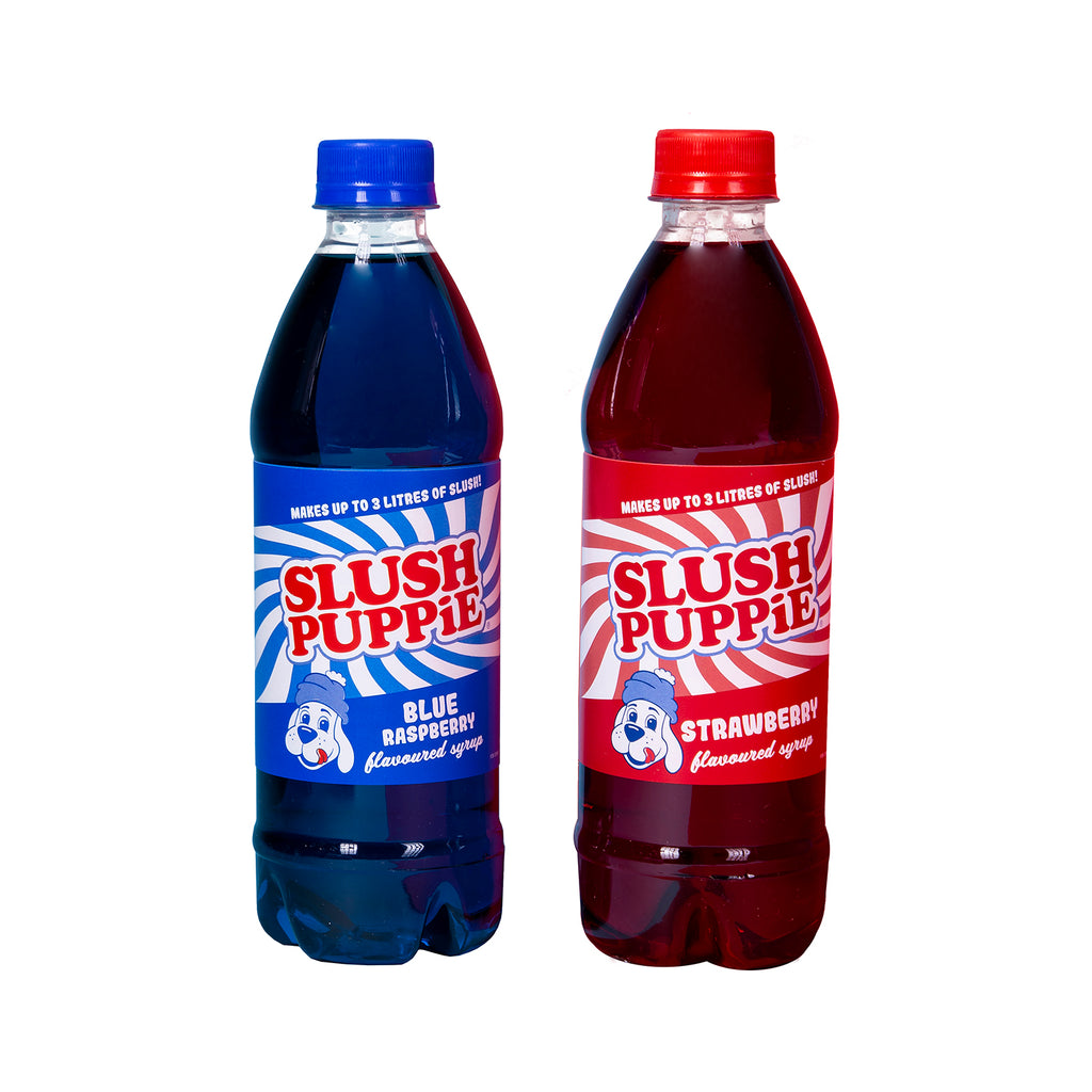 Slush Puppie - Twin Pack Syrups Blue Raspberry and Strawberry 500ml ...